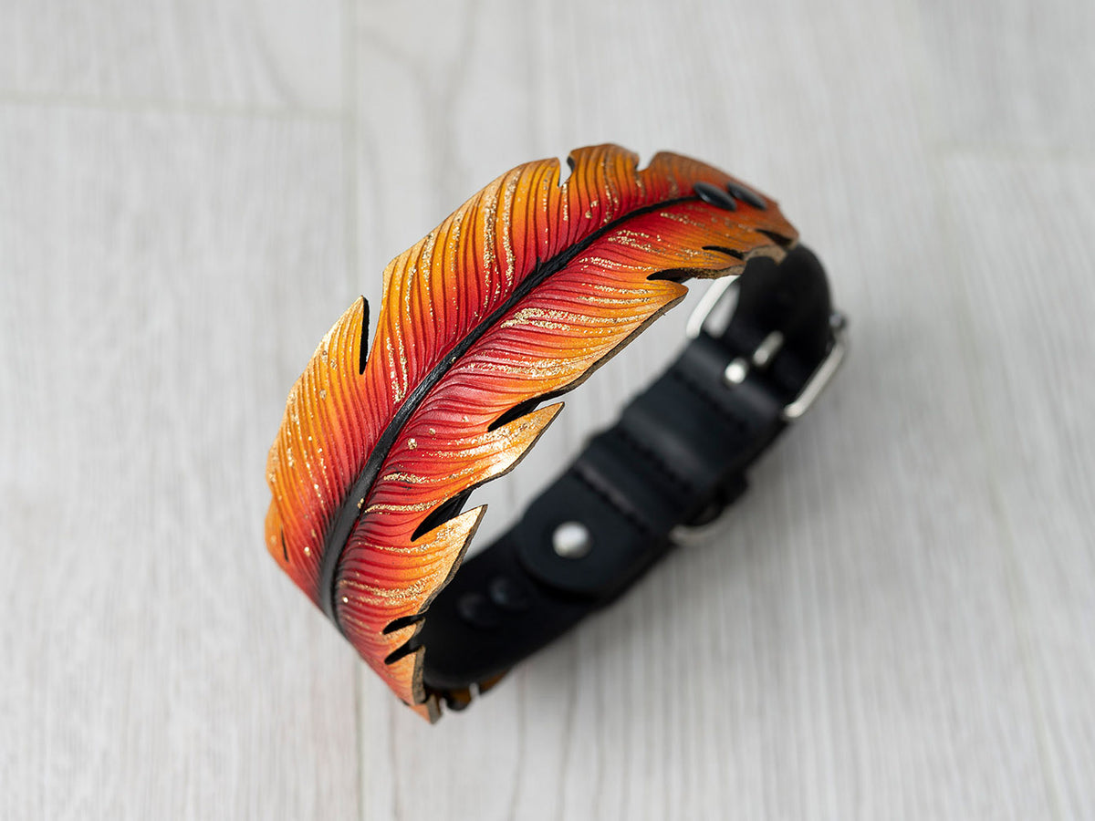 Phoenix Feather Collar – Windrunner Leather